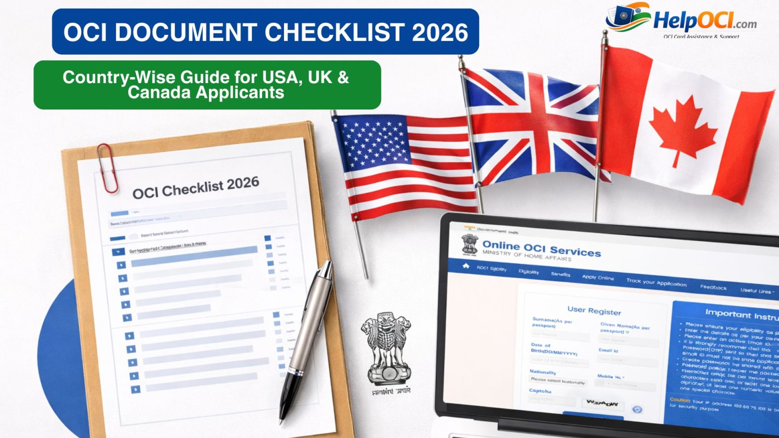 OCI Document Checklist 2026: Country-Wise Guide for USA, UK & Canada ...