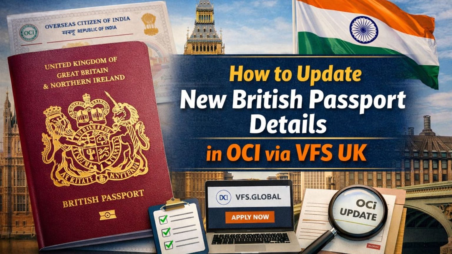 How to Update New British Passport Details in OCI via VFS UK